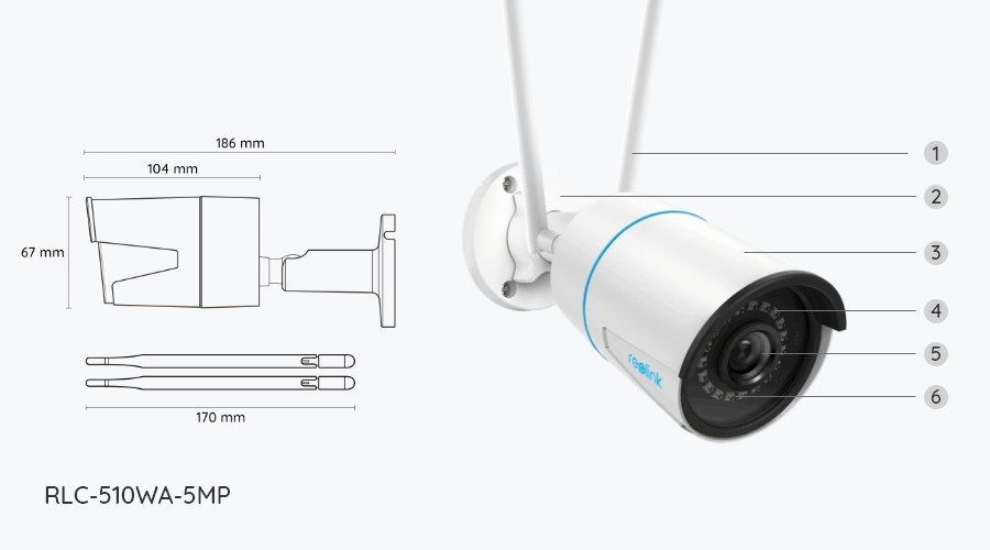 RLC-510WA | 5MP HD Wireless WiFi Smart Camera | Official